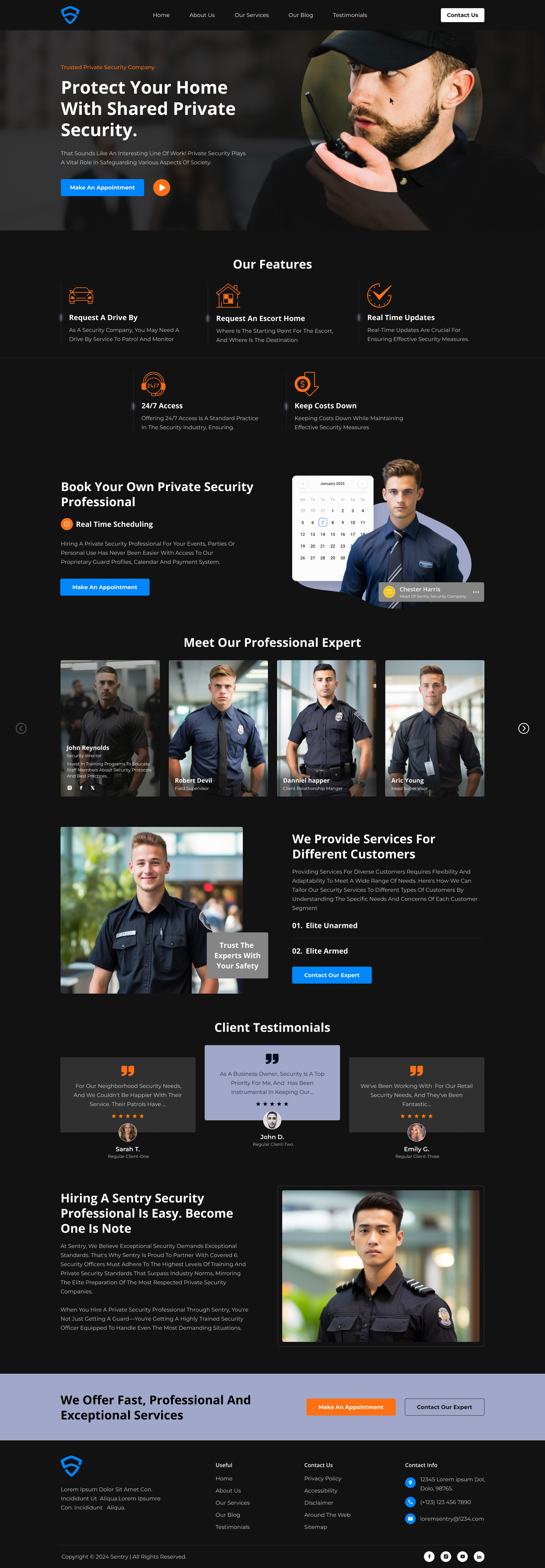 Private Security Company Website Design by Pathan Mohsin Khan on Dribbble