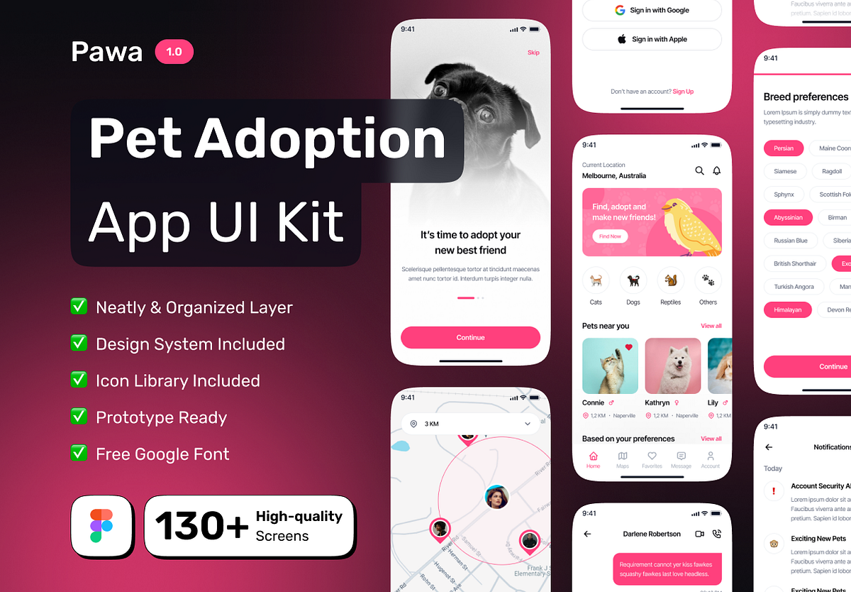 Pawa - Pet Adoption Mobile App UI Kit by Mochammad Alfarizi on Dribbble
