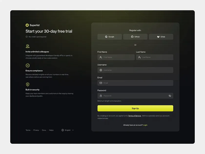 Signup Page designs, themes, templates and downloadable graphic ...