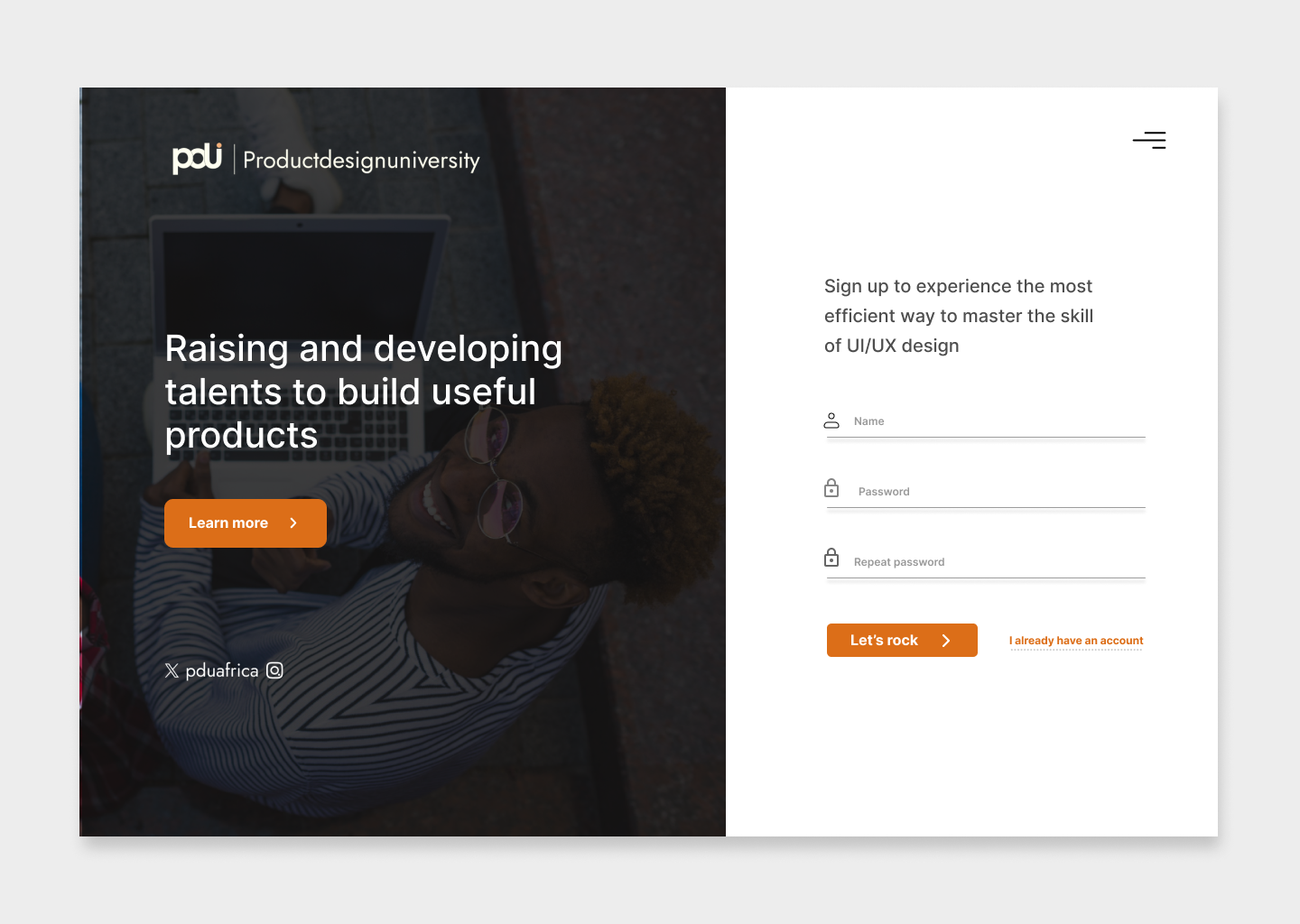 Sign up/in (PDU) by Olaoluwa Olaleye on Dribbble