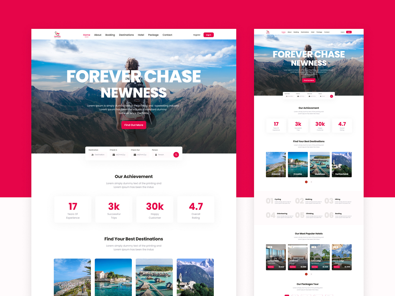 Travel Web App UI/UX Design by MD Sabbir Hosen on Dribbble