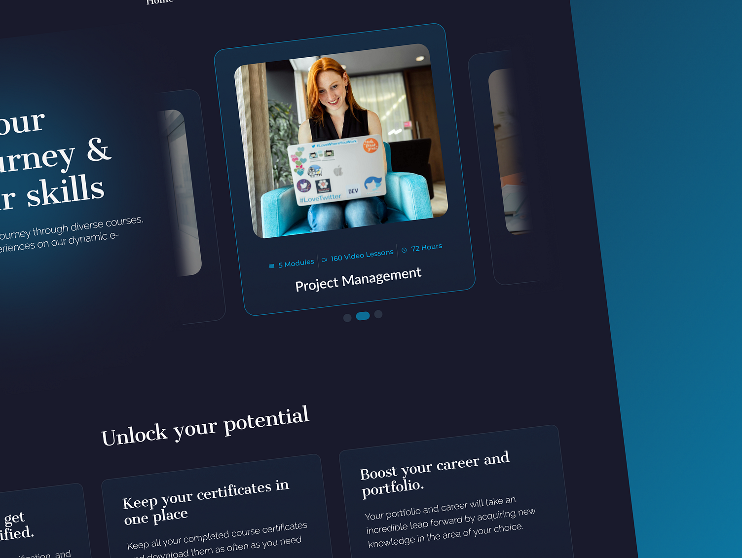 Saas Software Digital Career Website Landing Page Web Design by ...