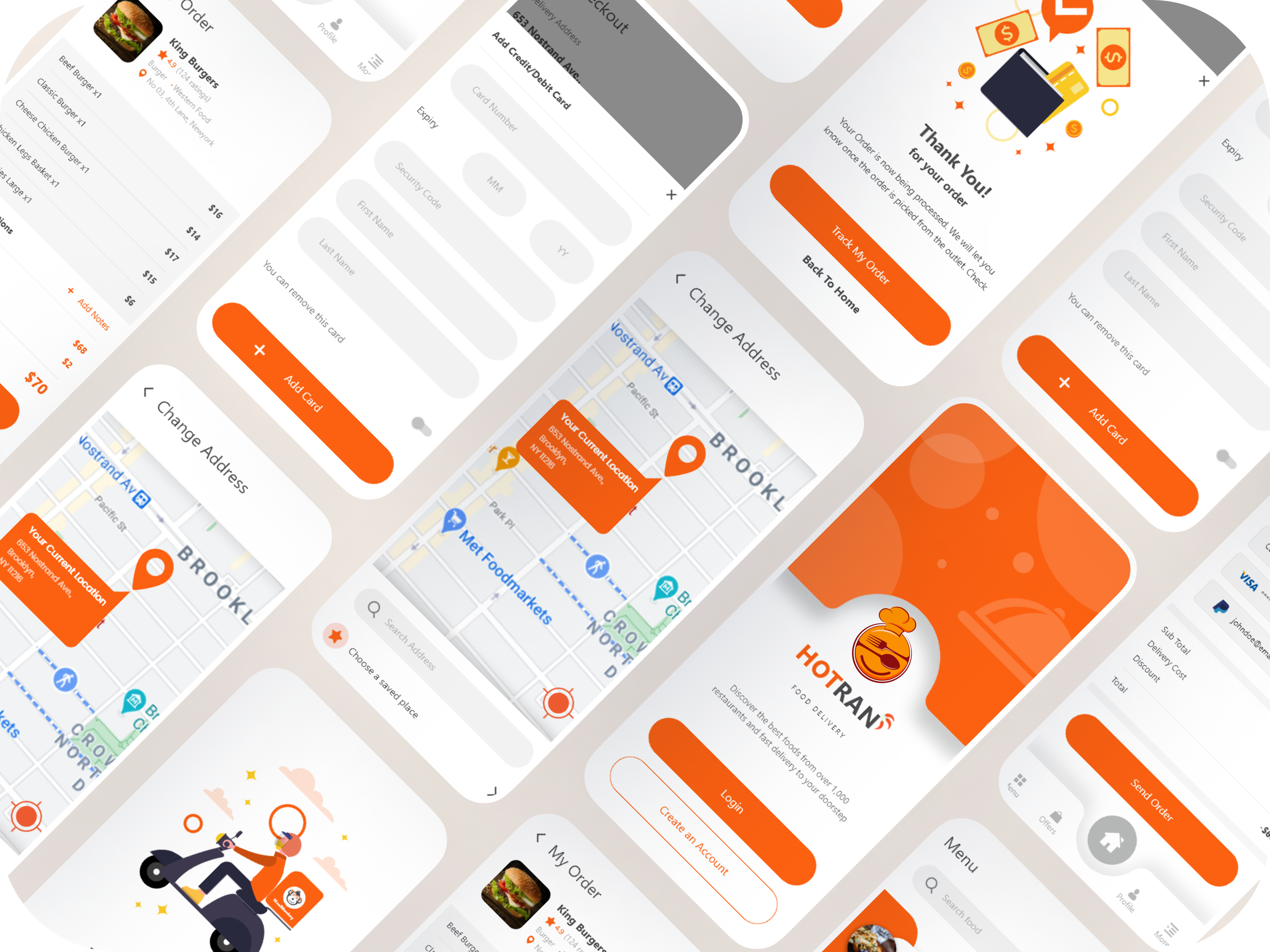🍔 Hot Ran: Food Delivery App UI Design by Mohamed Walled on Dribbble