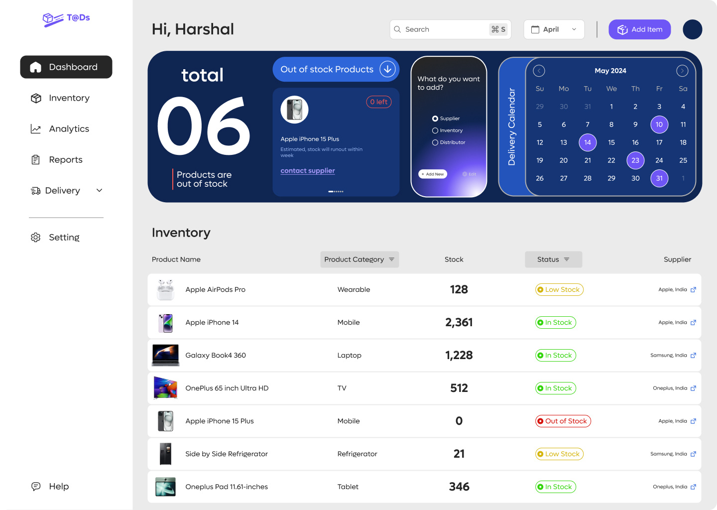 Supply Chain Management SAAS Product Design by Harshal Bankar on Dribbble