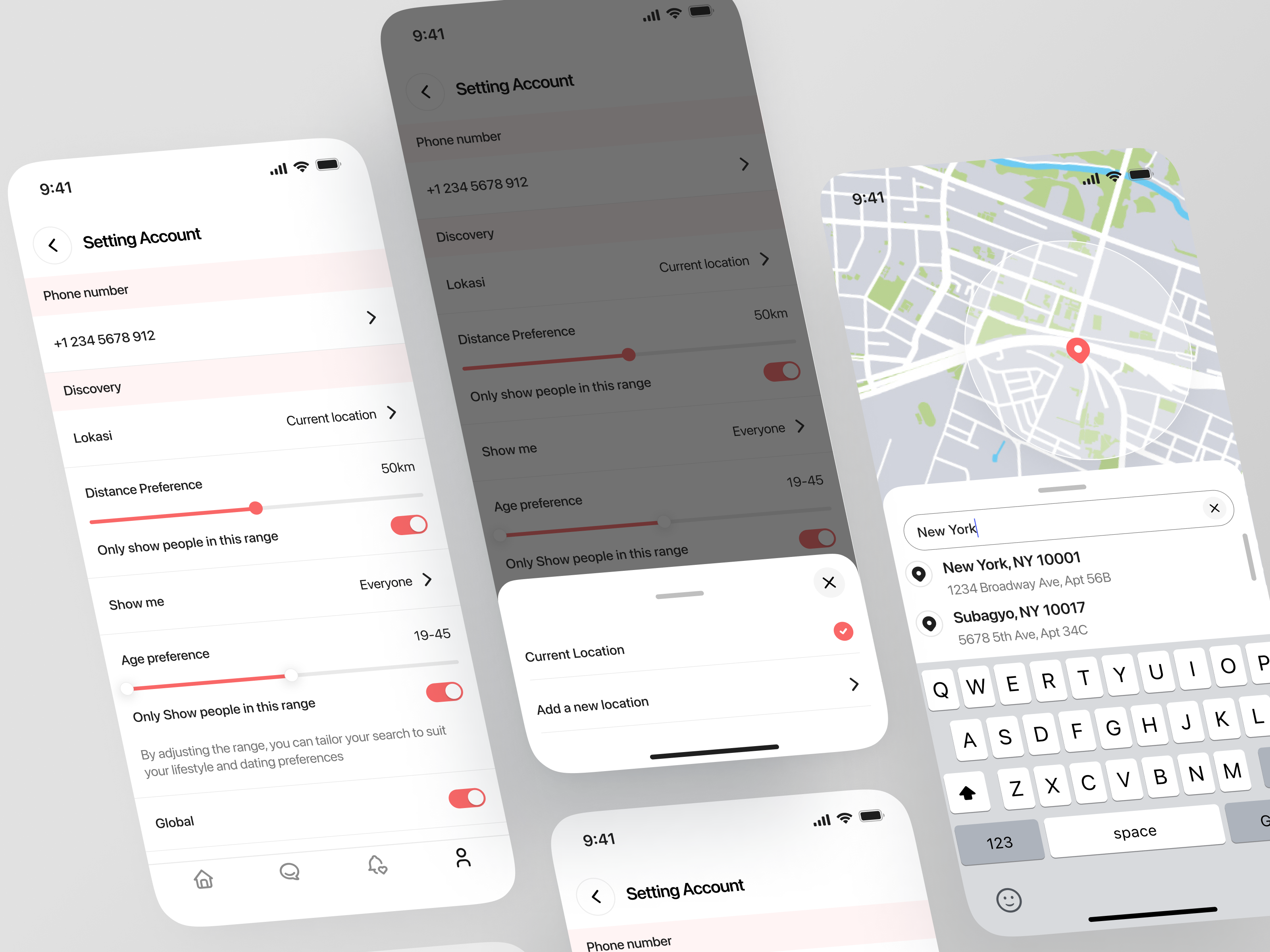 Sweprek Dating App - Setting (Location) by Haqqi Ilmiawan for Kretya Studio on Dribbble