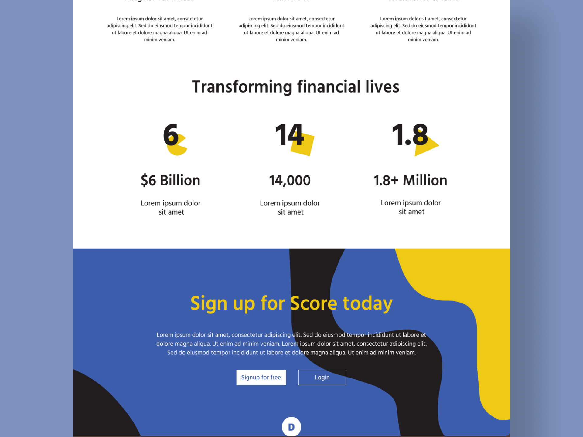 Banking Web UI Landing Page by Mohammed on Dribbble