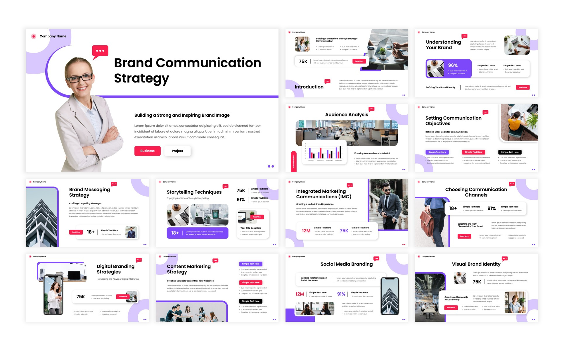 Brand Communication Strategy PowerPoint Template by SuperSonic_Studio ...