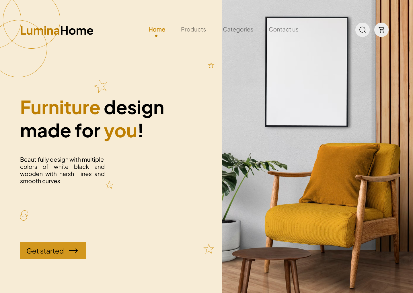 Furniture | Landing Page by Fizza Qayyum on Dribbble
