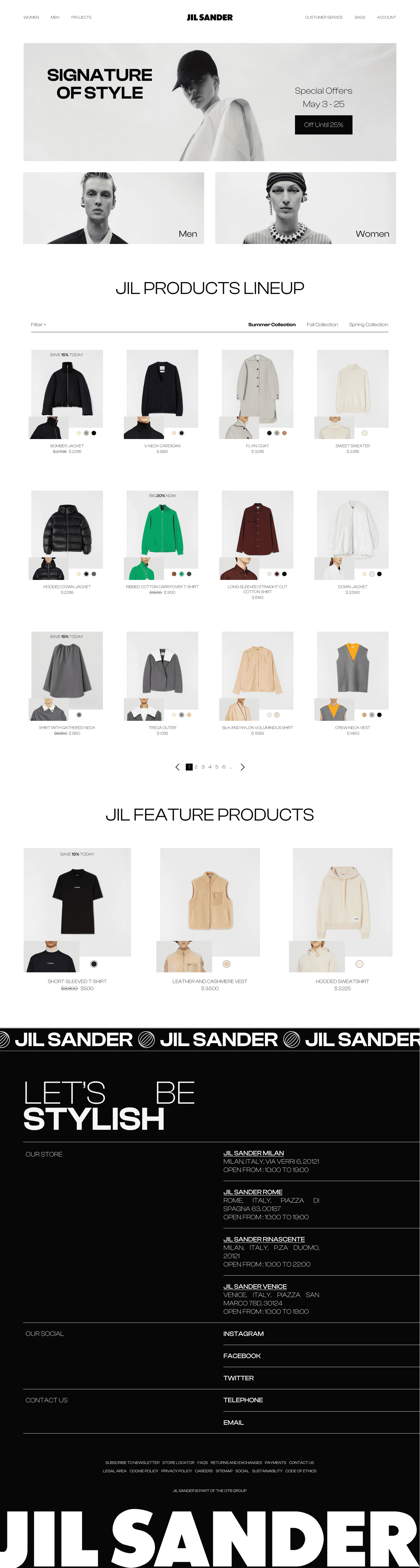 Jil Sander - Luxury Fashion Minimalist Website - Product List by LAIN ...