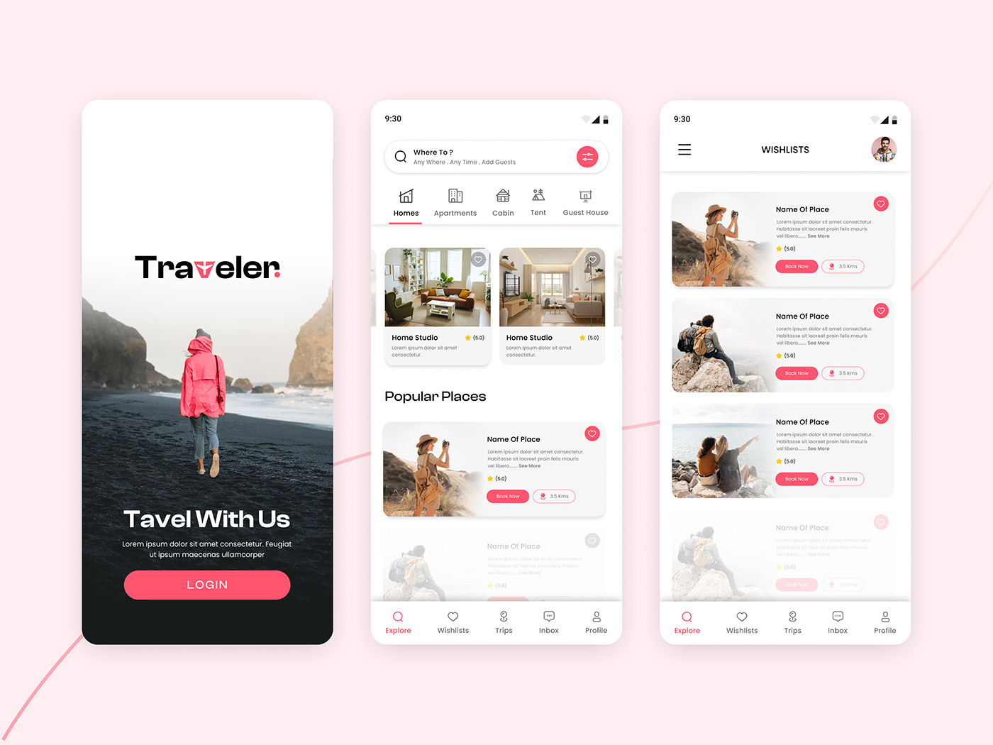 Traveler (Travel App) by Ali Raza on Dribbble
