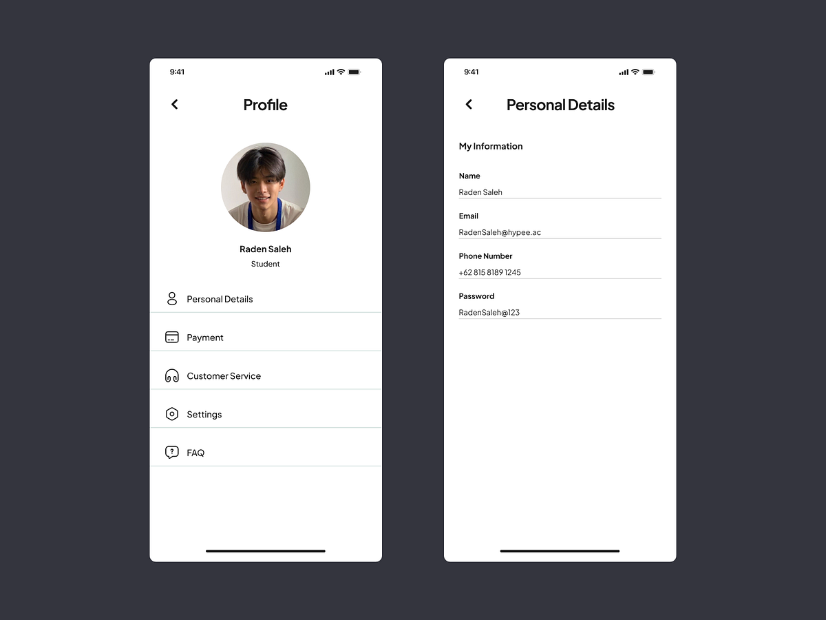 Profile Screen - Mobile by Luthfan Azzam on Dribbble