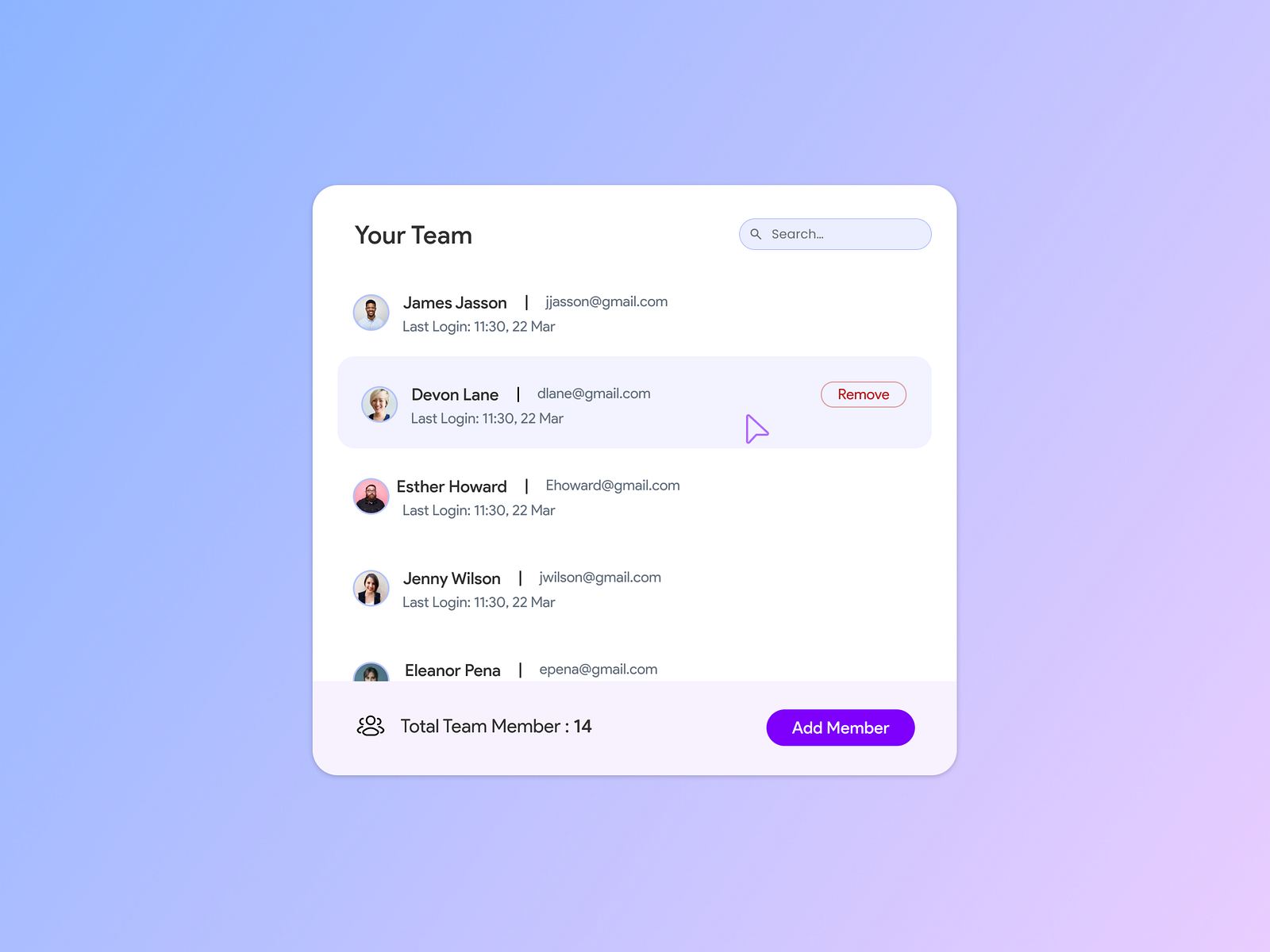 Manage Your Team - Card by Vipin Kumar on Dribbble