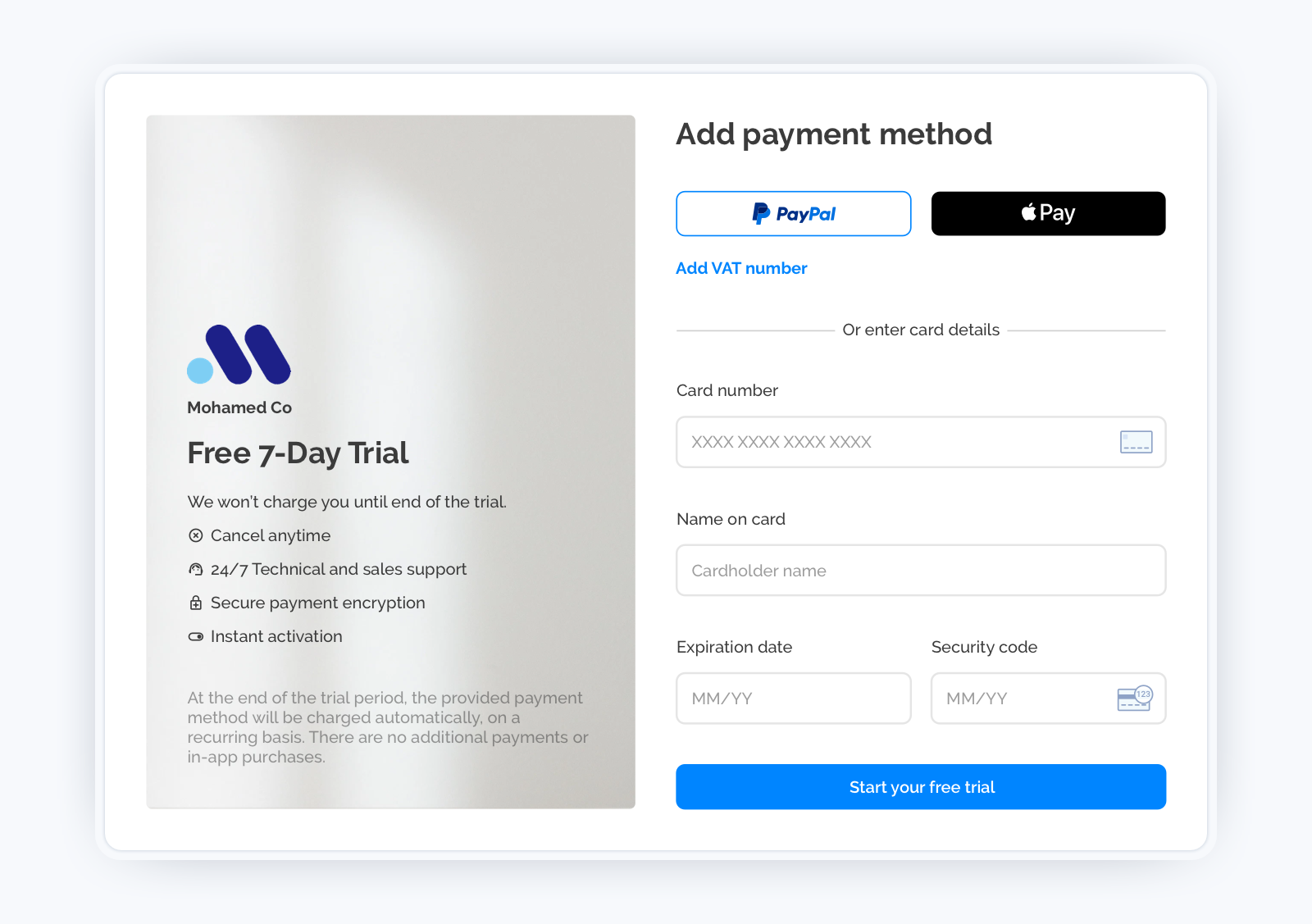 Web Payment Page Design by Mohamed Ismail on Dribbble