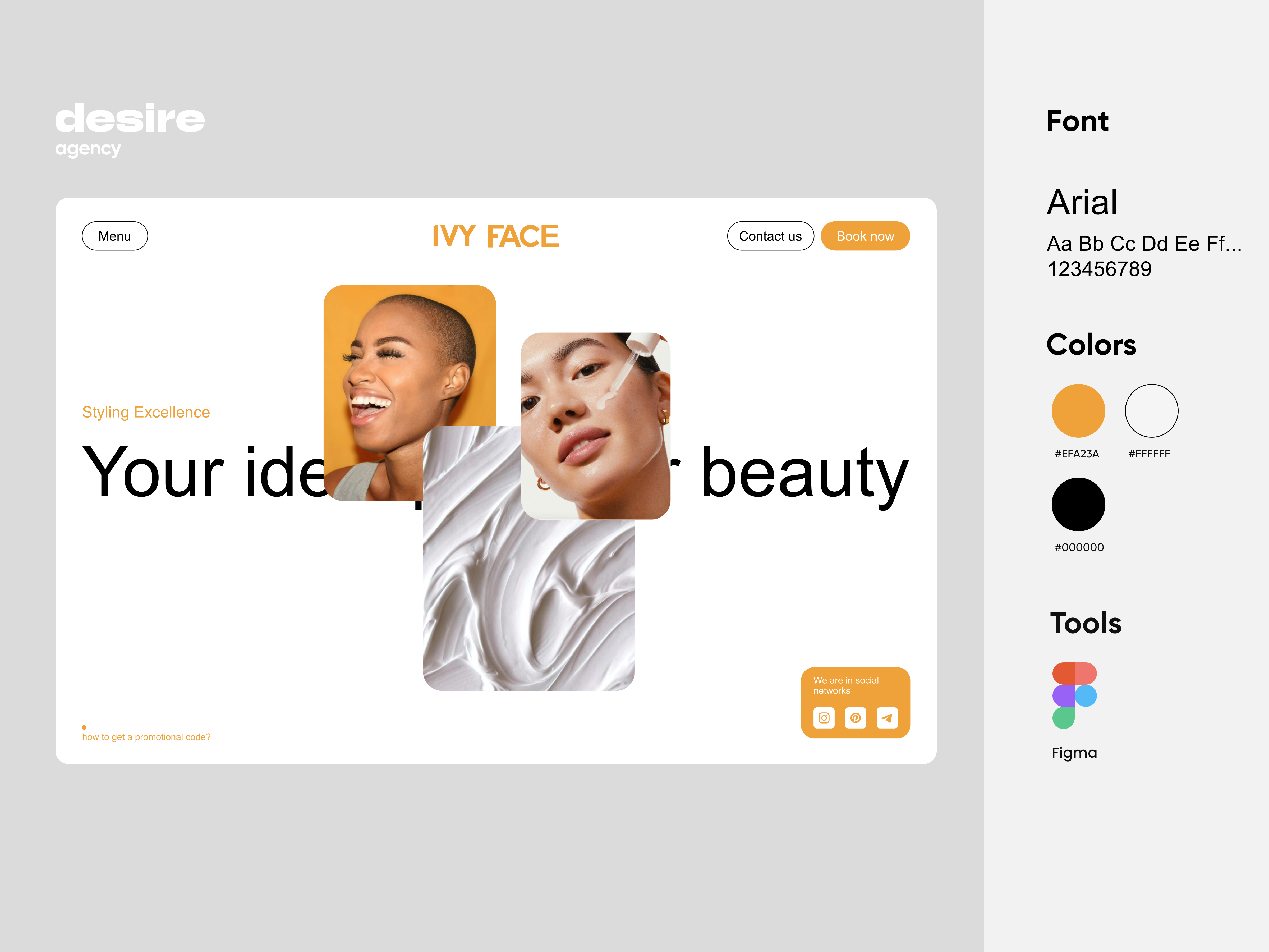 Beauty Salon Website by Desire Creative Agency on Dribbble