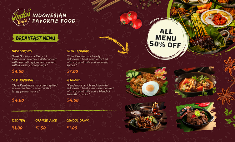 07 Food Menu Landscape by Juday_DesignPro on Dribbble