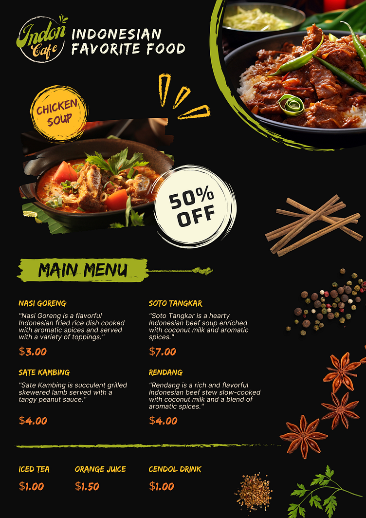03 Food Menu Portrait by JudayArtworks on Dribbble