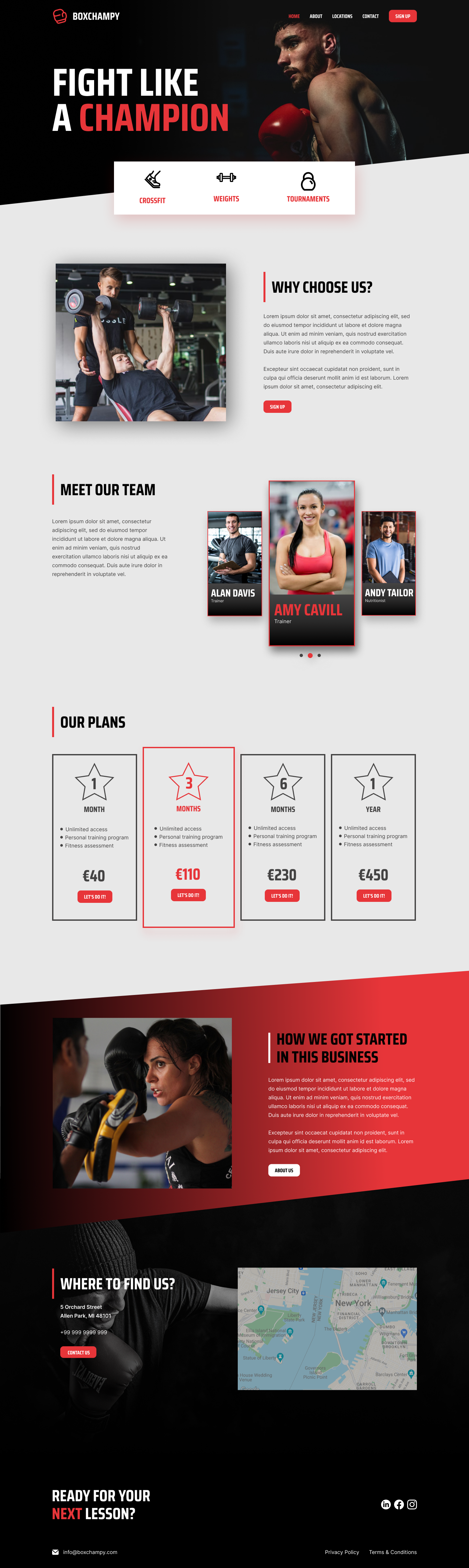 Gym Concept Website Design by ElevateWeb Studio on Dribbble