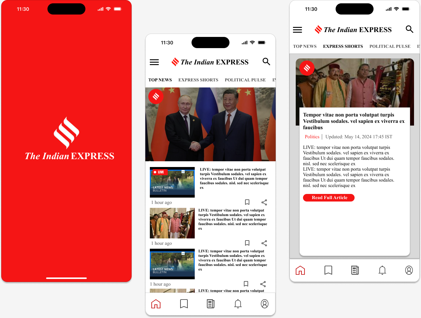 The Indian Express by Shweta on Dribbble
