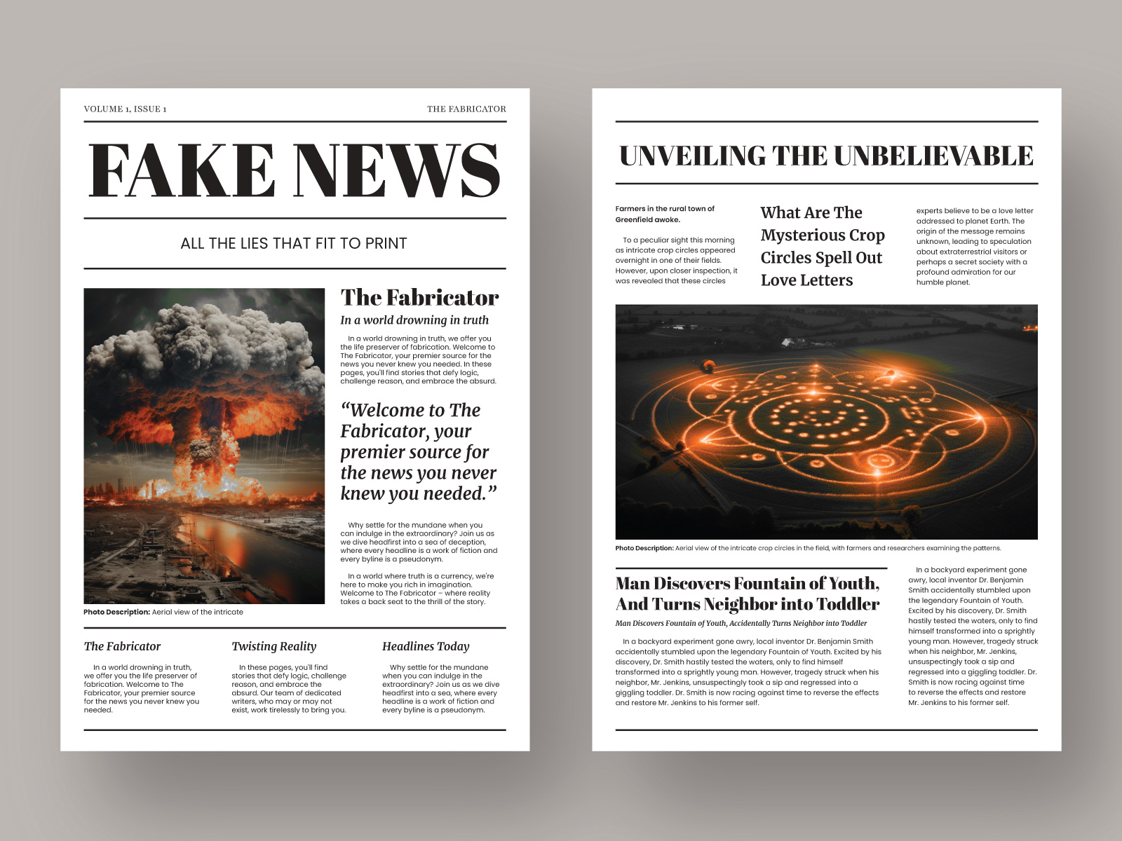 Fake News Newspaper by Gdoc on Dribbble