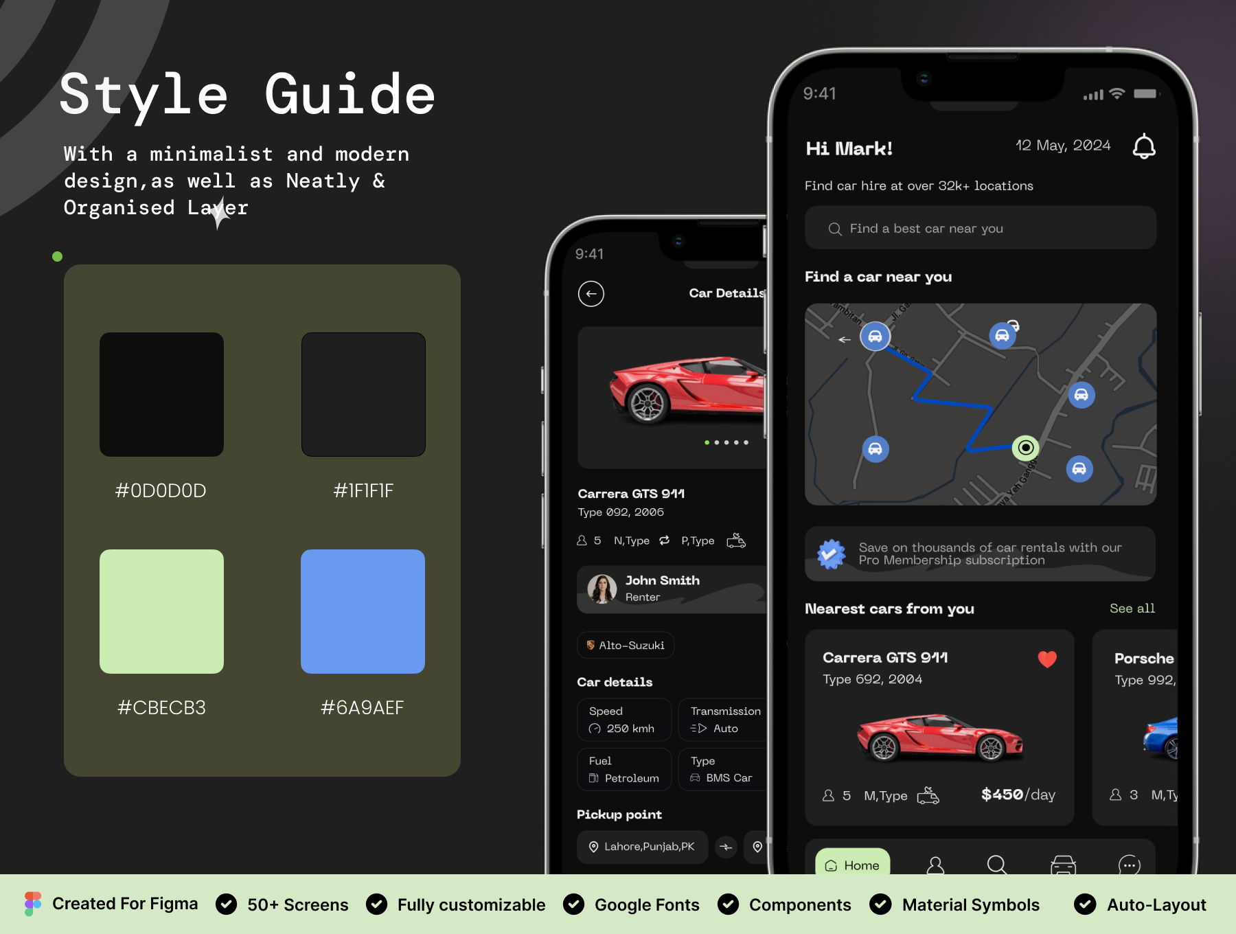 Rental Car Mobile App UI Kit by Muhammad Ahmad on Dribbble