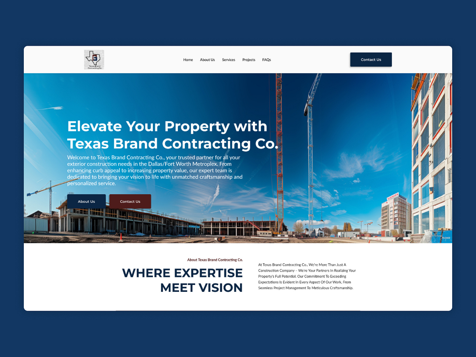 Building Dreams: Sleek and Modern Construction Website UI Design by ...