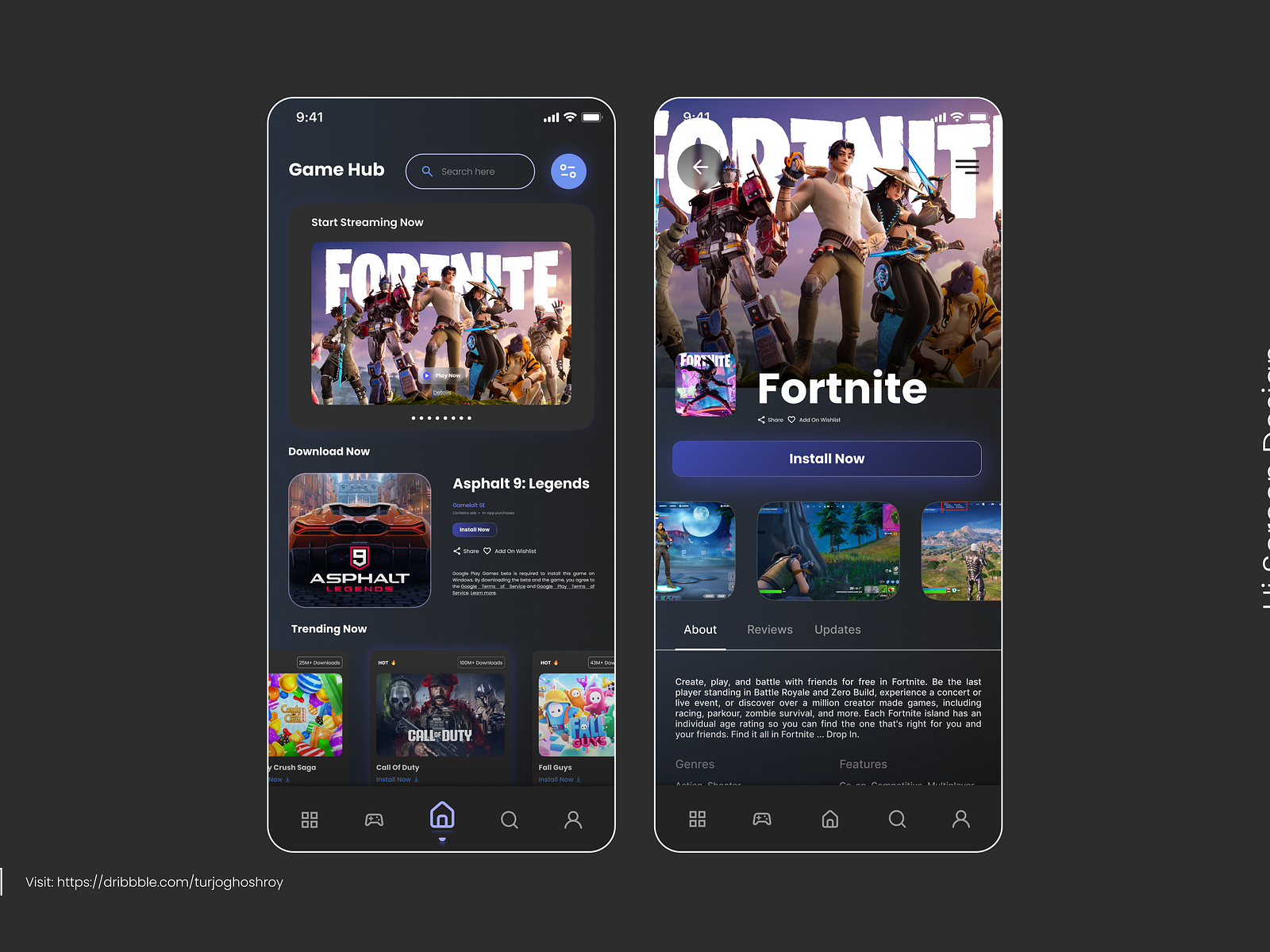 UI Screen Design - Game App by Showrov Ghosh Roy on Dribbble