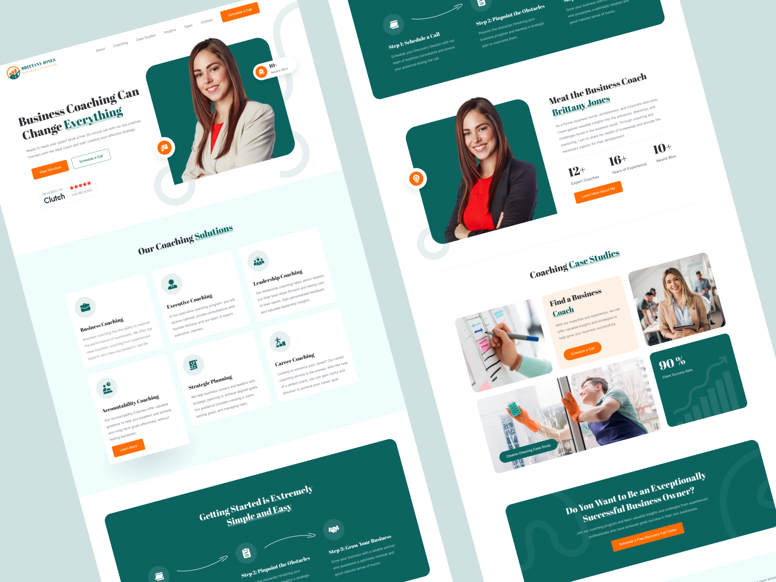 Business Coaching Landing Page by Ismail Hossain on Dribbble