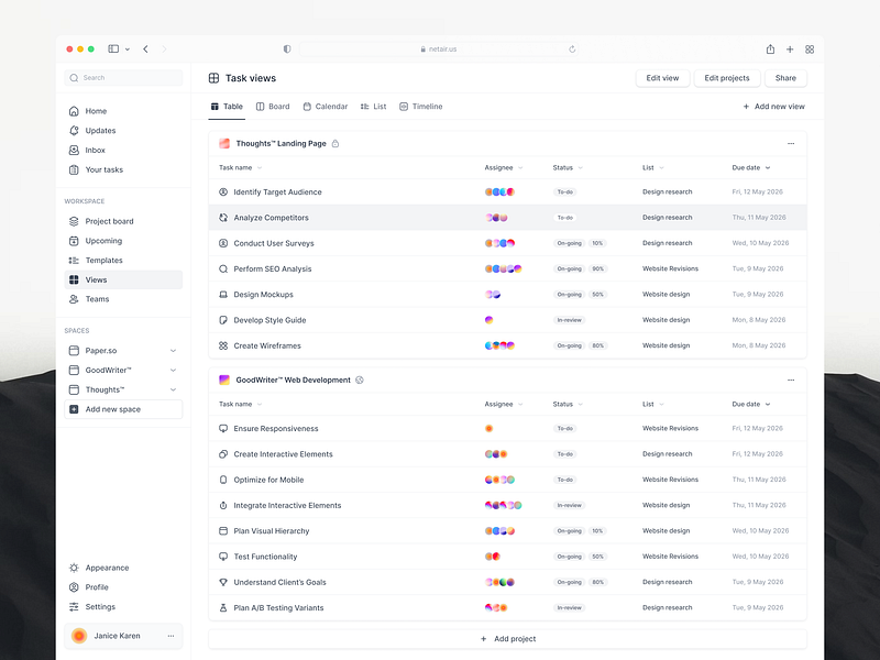 Table UI designs, themes, templates and downloadable graphic elements ...