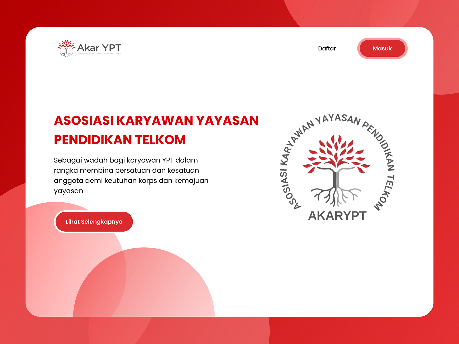 Akar YPT Website Redesign Concept by Bintang Preciosa on Dribbble