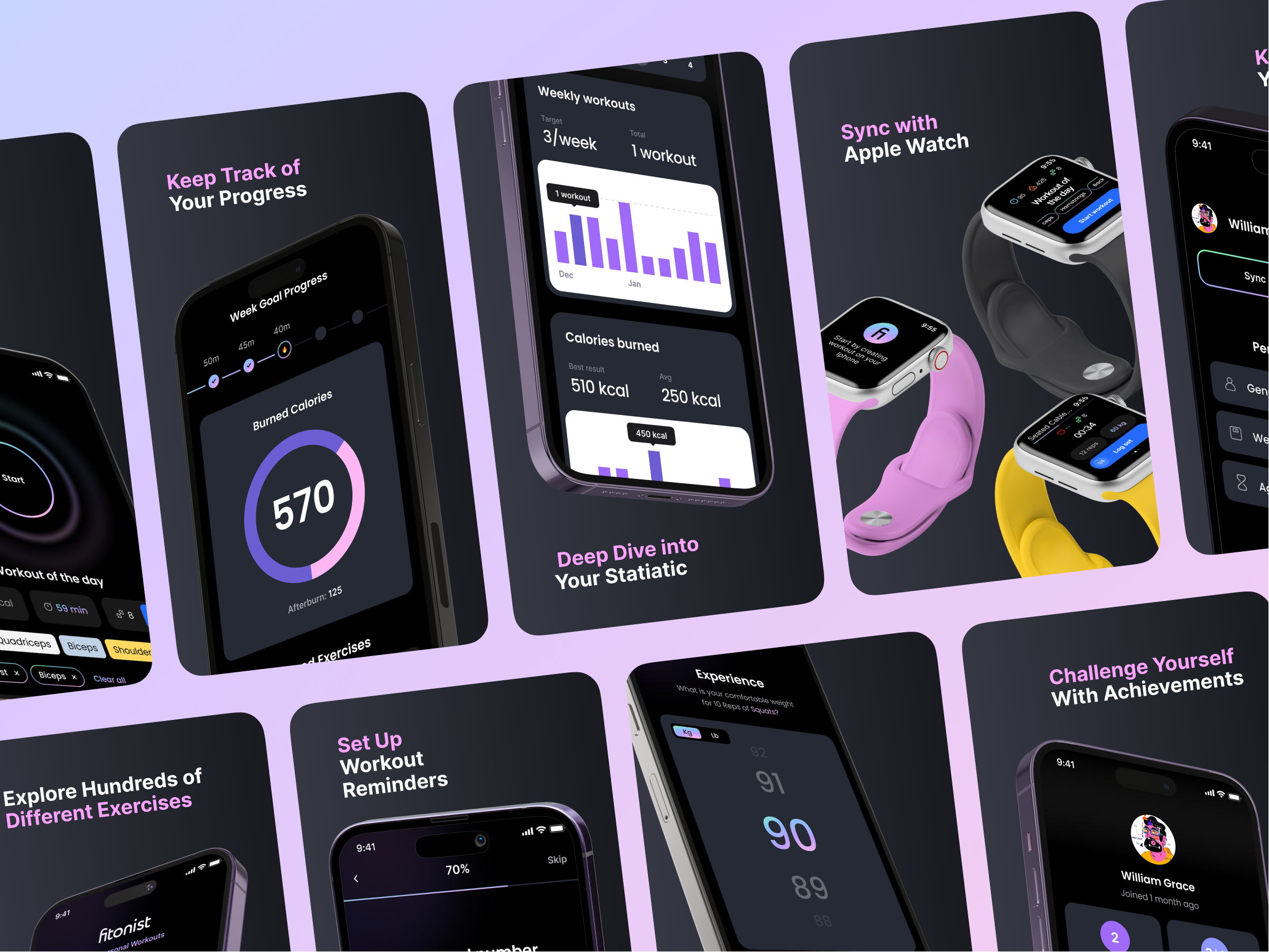 Fitonist - App store cover images for the gym workout app by Outcrowd ...