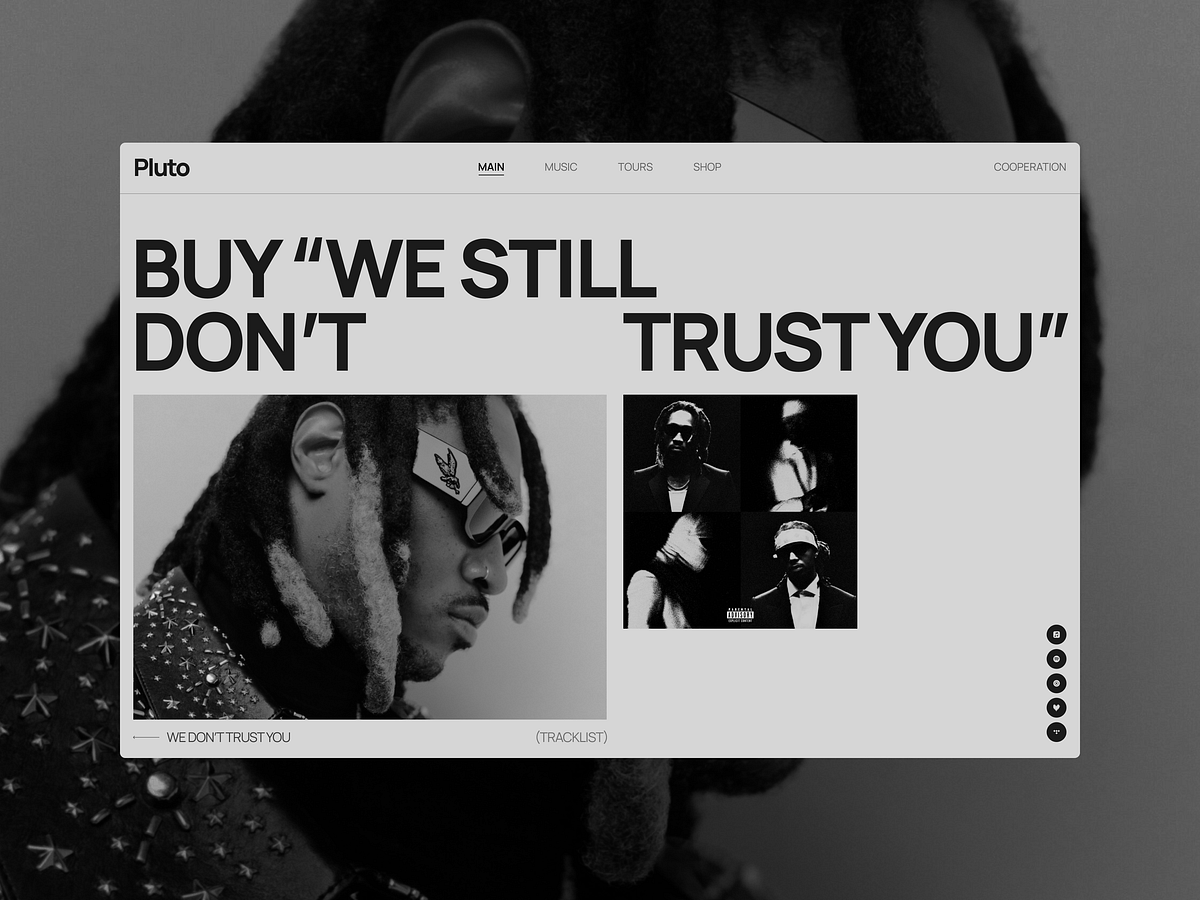 Future Rapper Website Concept by Juliette on Dribbble