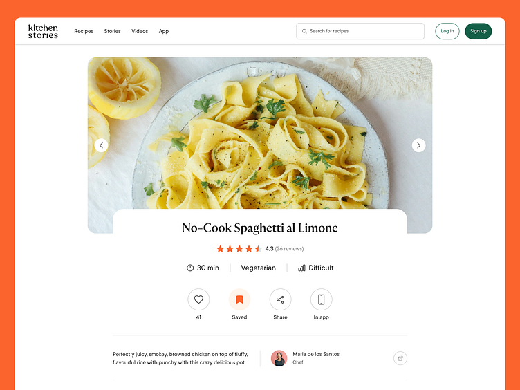 Recipe Details Page - UI Exploration by Luís Perdigão on Dribbble
