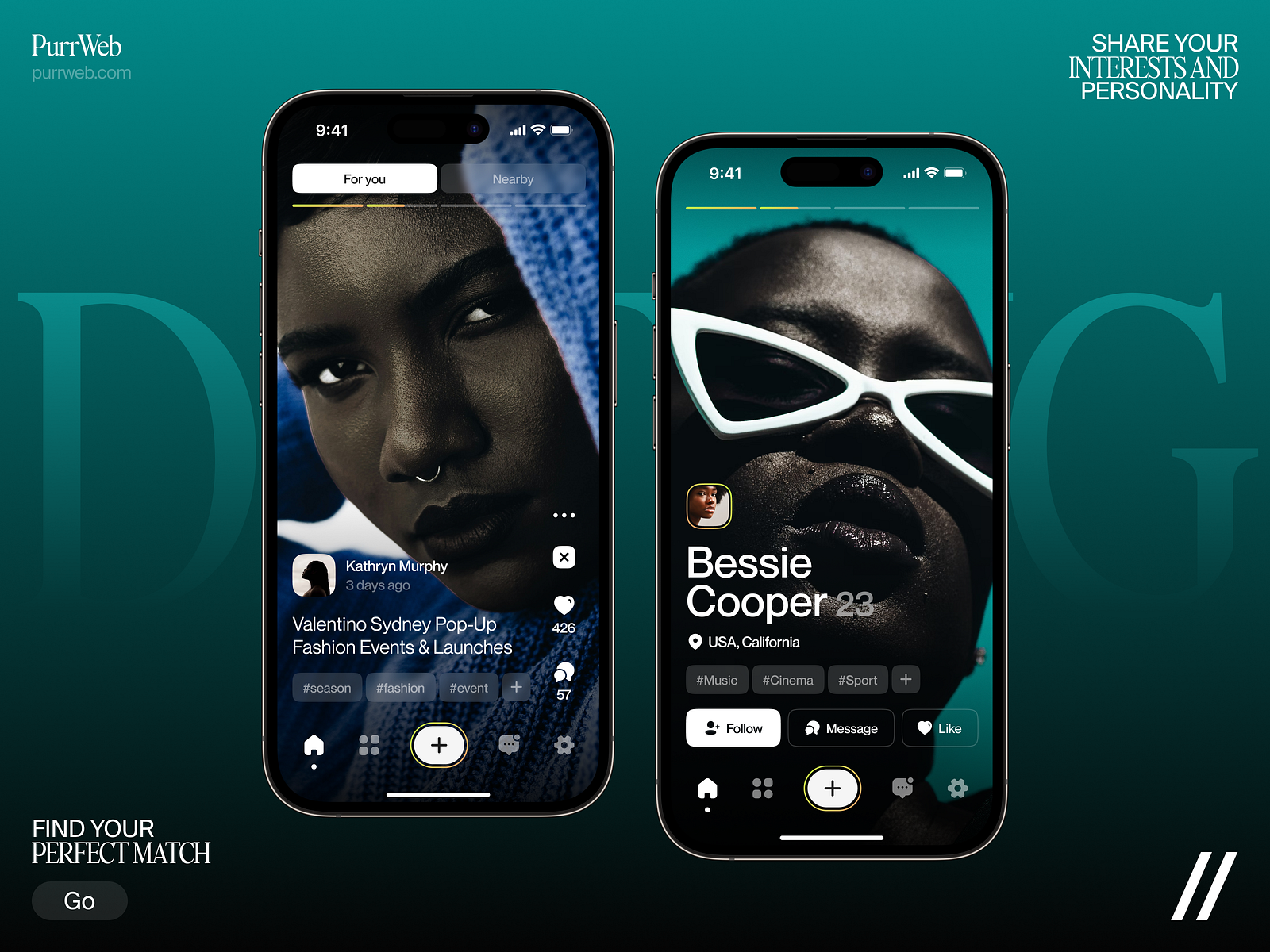 Social Media Mobile Ios App Design Concept By Kristina Taskaeva For Purrweb Ui Ux Agency On Dribbble