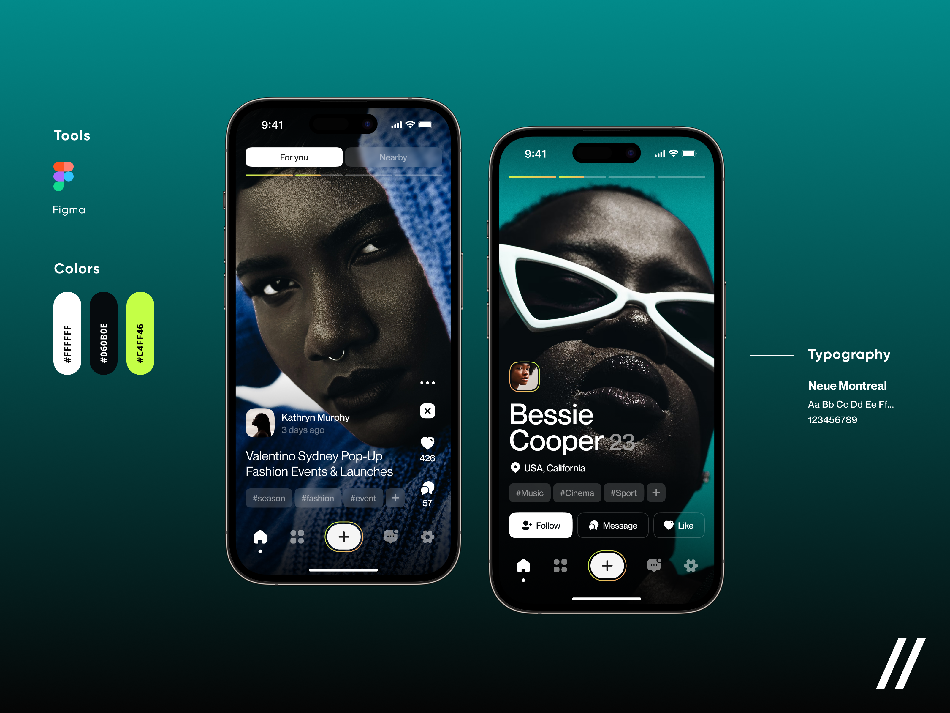 Social Media Mobile iOS App Design Concept by Kristina Taskaeva for ...