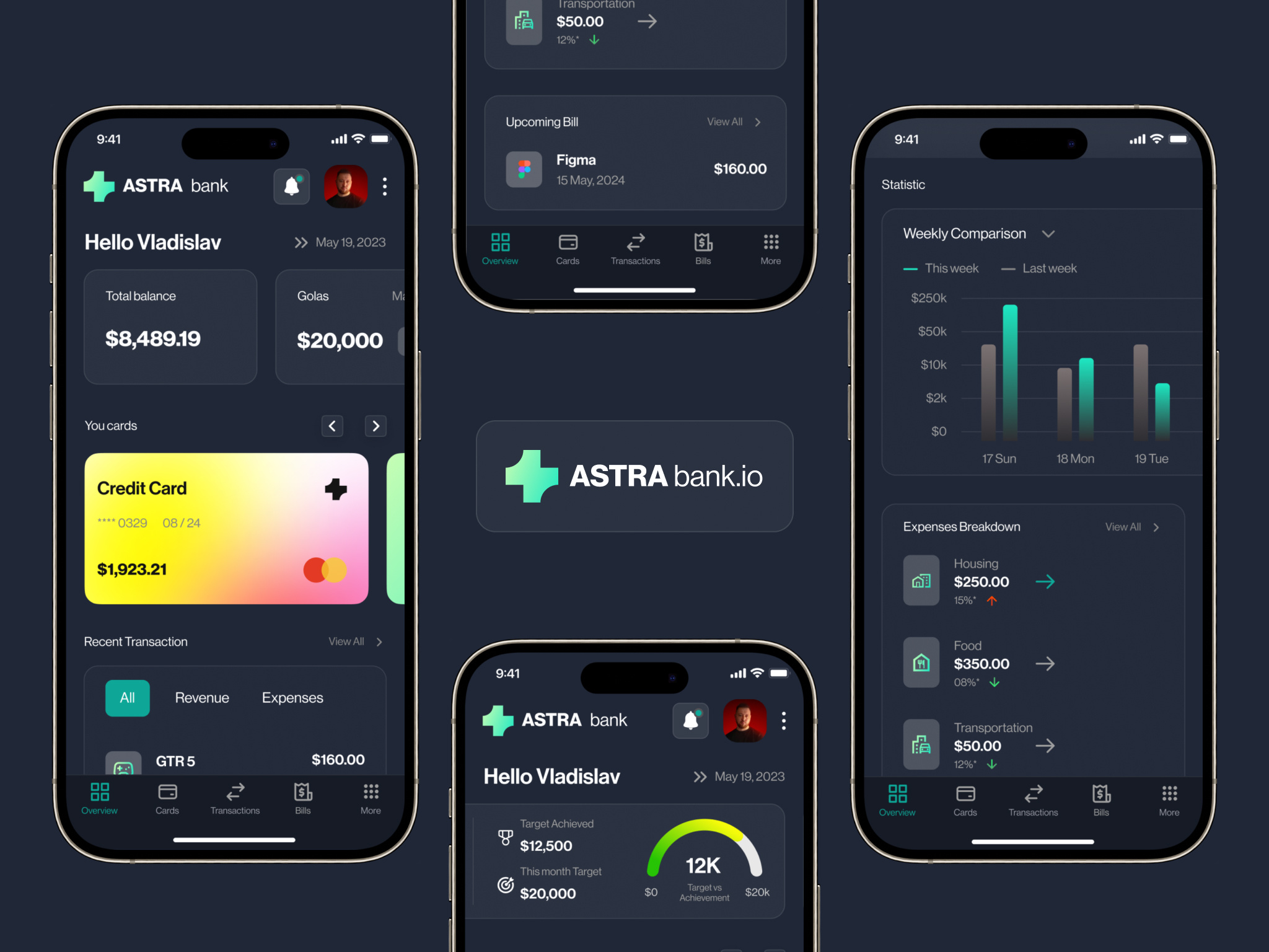 Astra bank.io — Bank App by Vladislav Ponomarenko on Dribbble