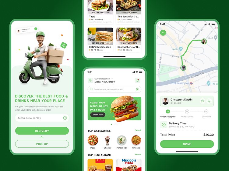 Food Delivery UX UI Mobile App by Sheta Dhruvik on Dribbble