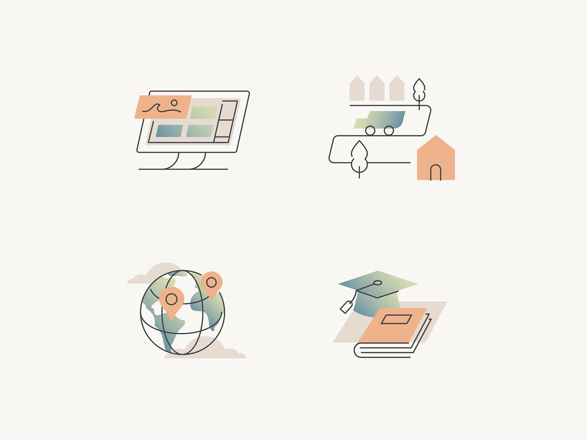 Materialize Illustrated Icons By Zach Roszczewski On Dribbble