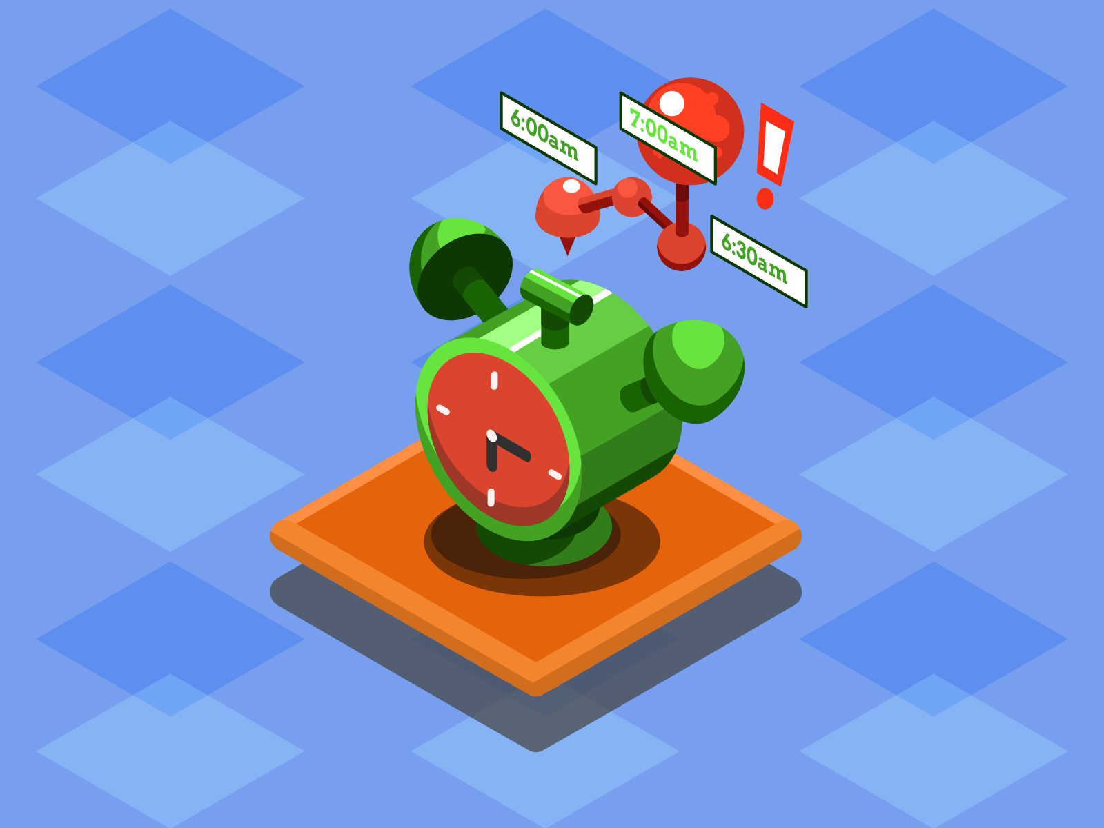 Isometric Clock Illustration by Kuvaryu on Dribbble