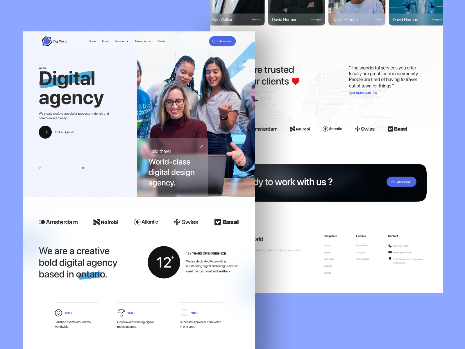 Digital Agency Landing Page Design - DigiWorld by Nikunj Rathod on Dribbble