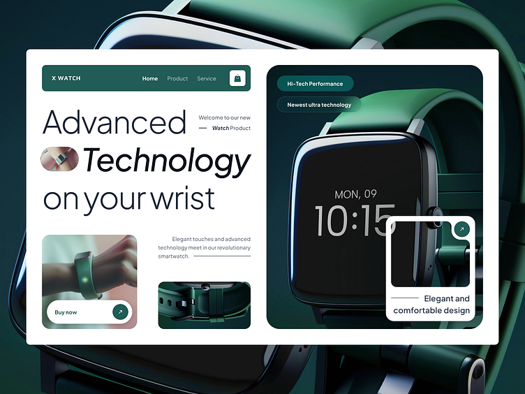 Smart Watch Website - X WATCH by Nozaracy on Dribbble