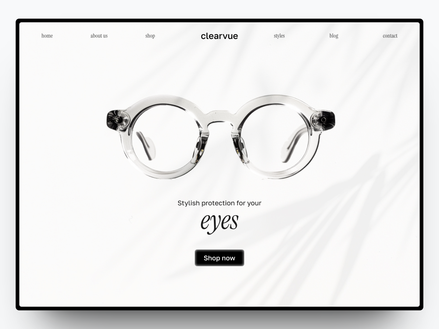 Clearvue - Optical Store Website by Ashwin Pradeep Kumar on Dribbble