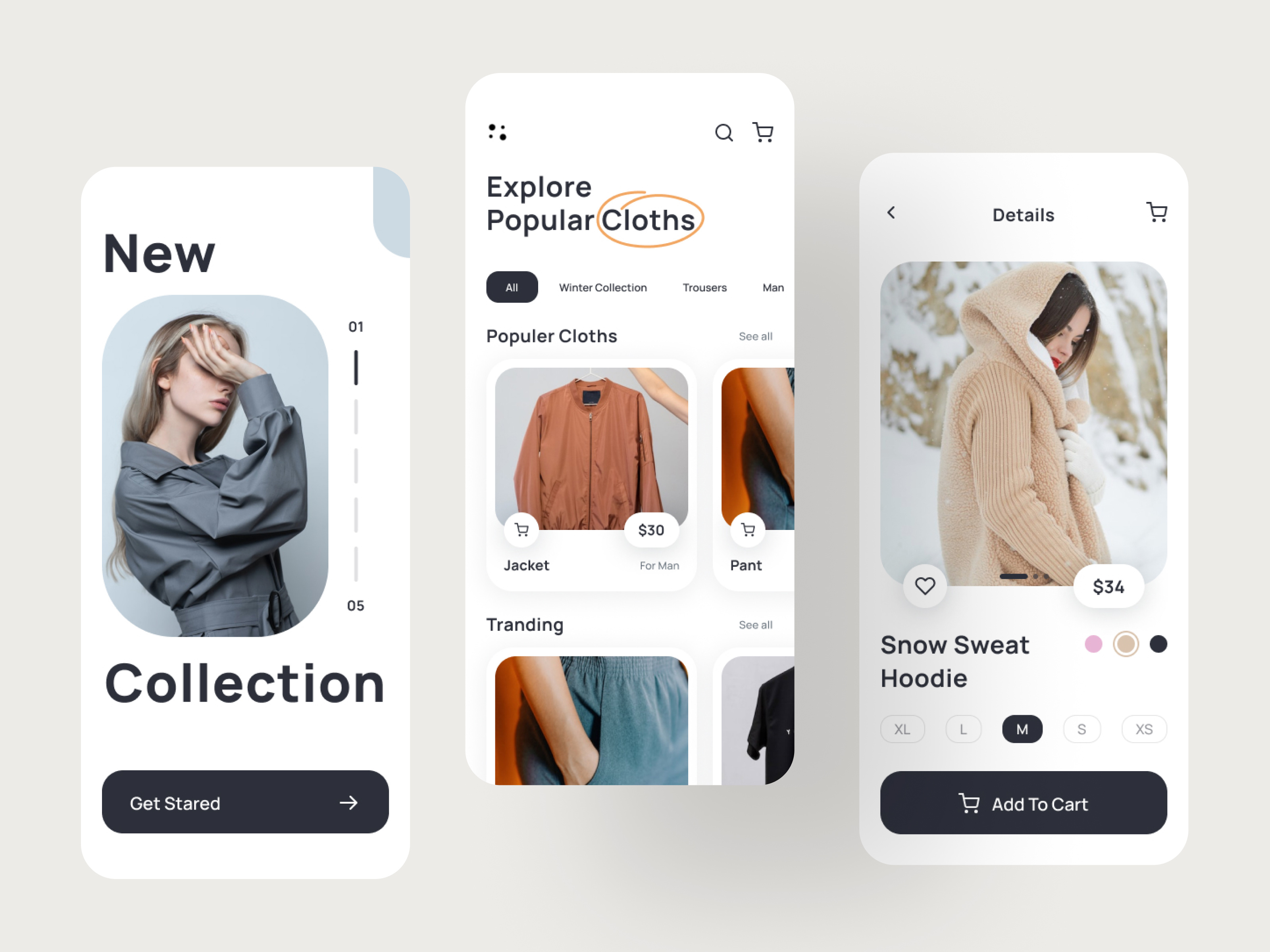Clothing Store | Mobile App by Mohin Uddin on Dribbble