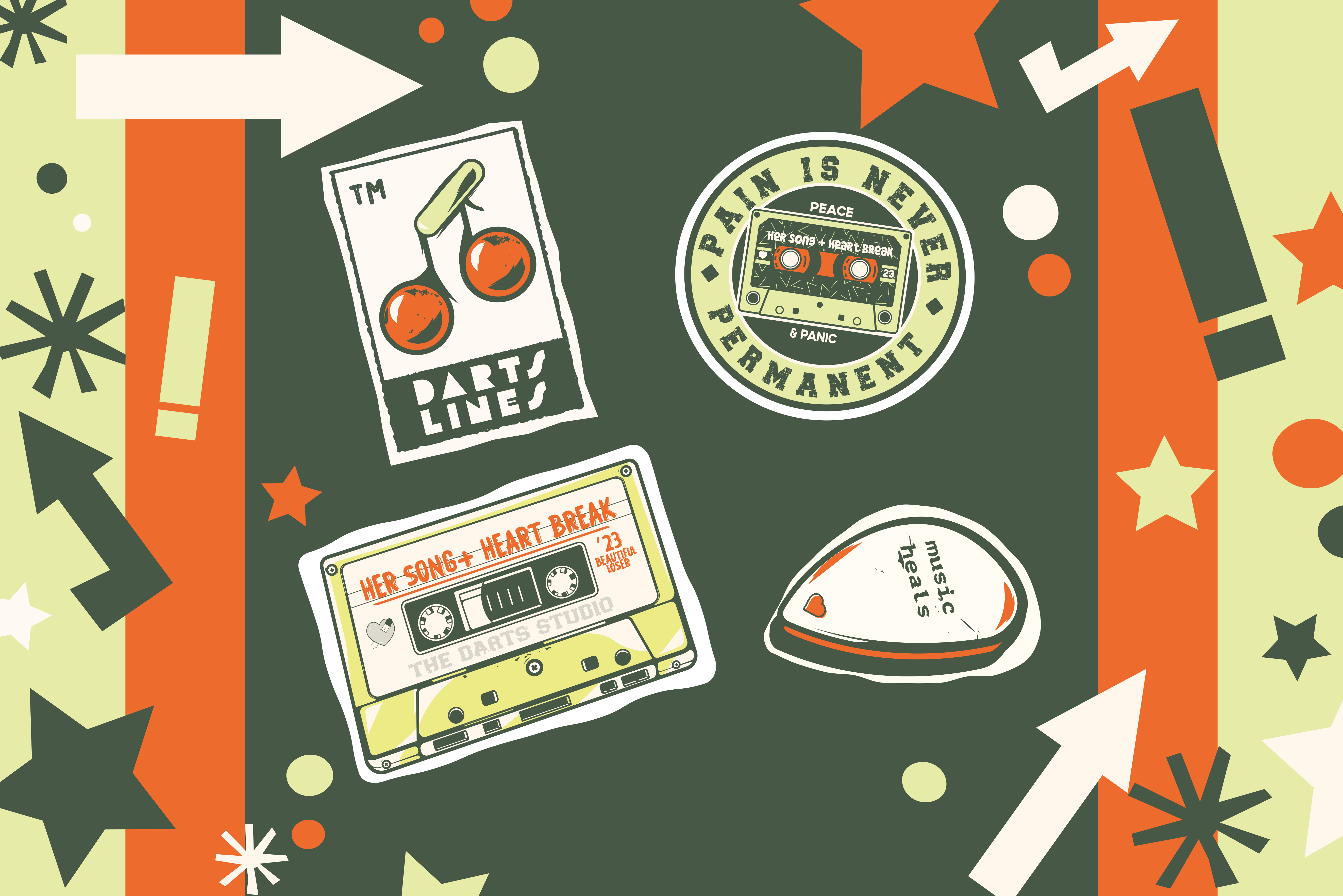 Darts Lines with Punk Mood board by darts lines on Dribbble