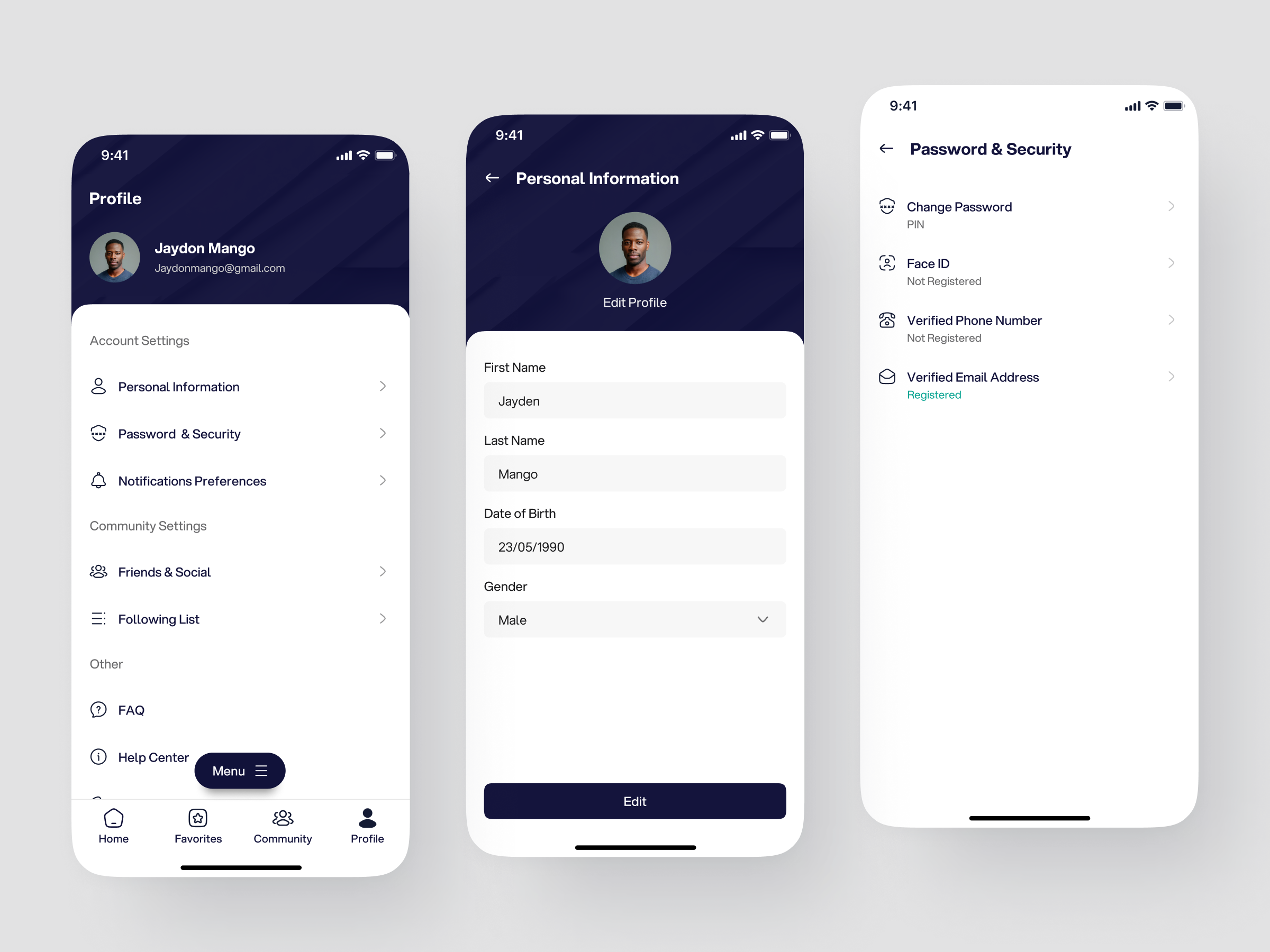 ScoreSync - Live Score App [Profile Page] by Rezah Aurellia for Kretya ...