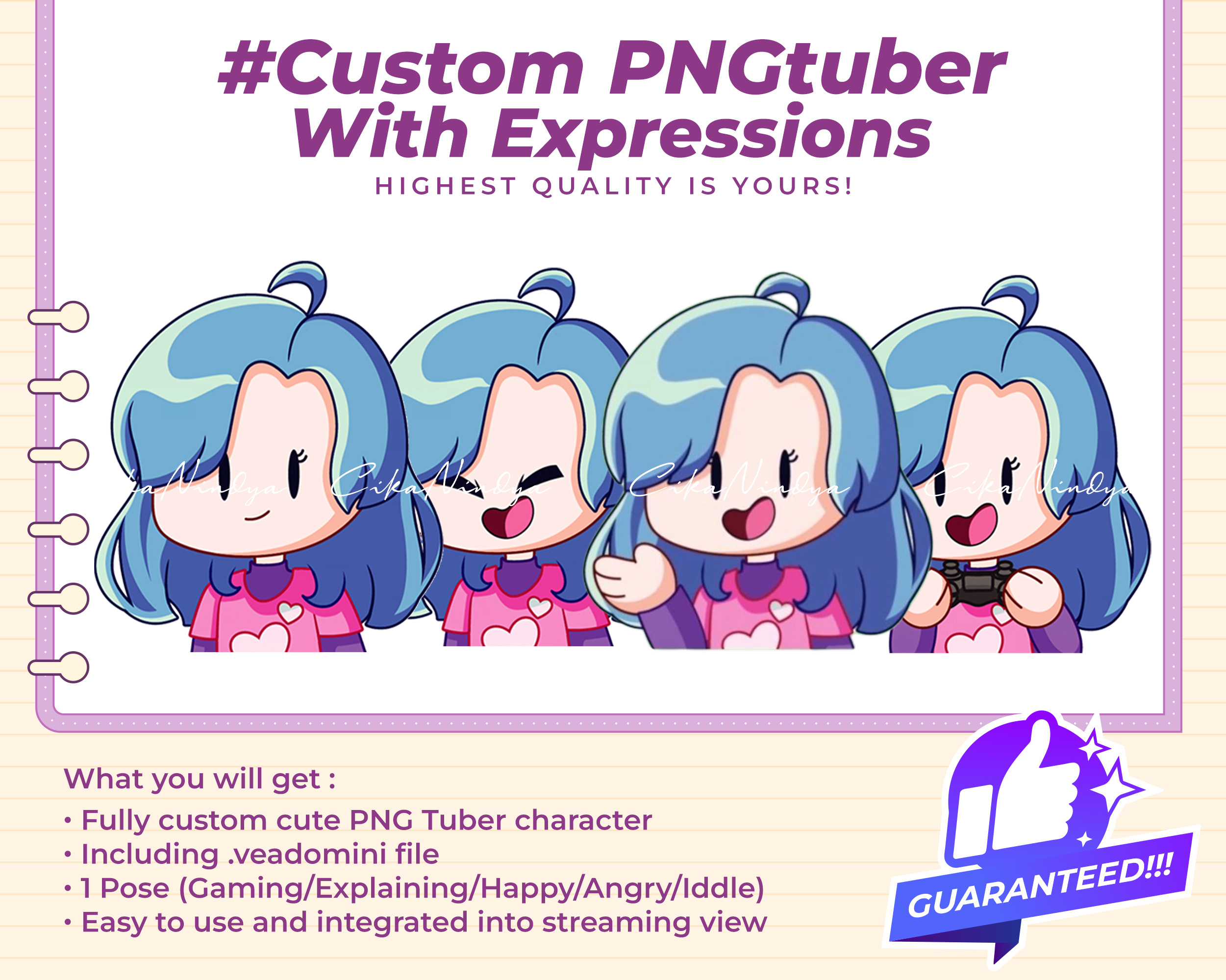 Custom PNG Tuber Creation for Streamers by Cika Nindya on Dribbble
