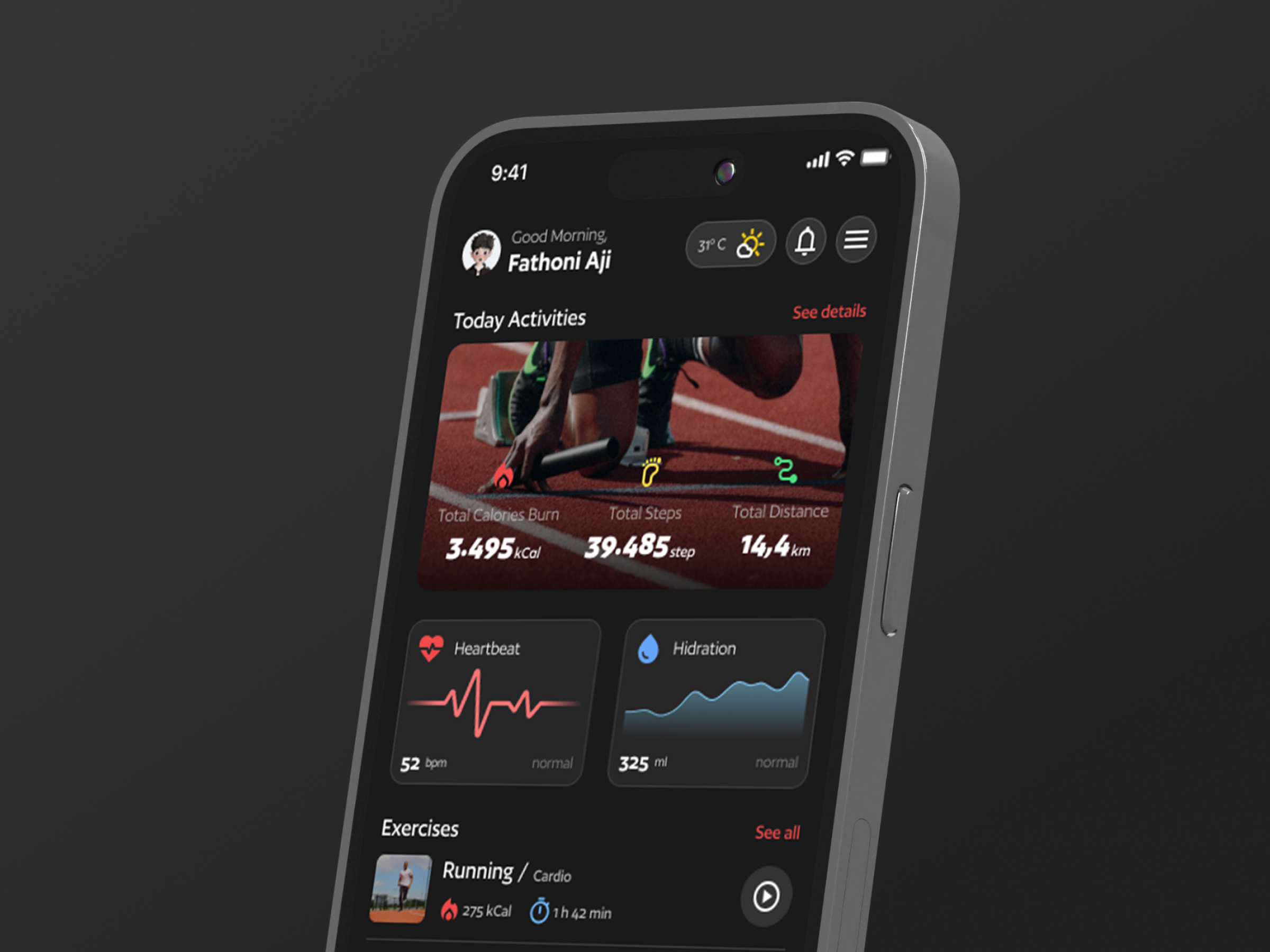 Fitness Tracker Mobile App by Andri Prasetia for SLAB Design Studio on ...