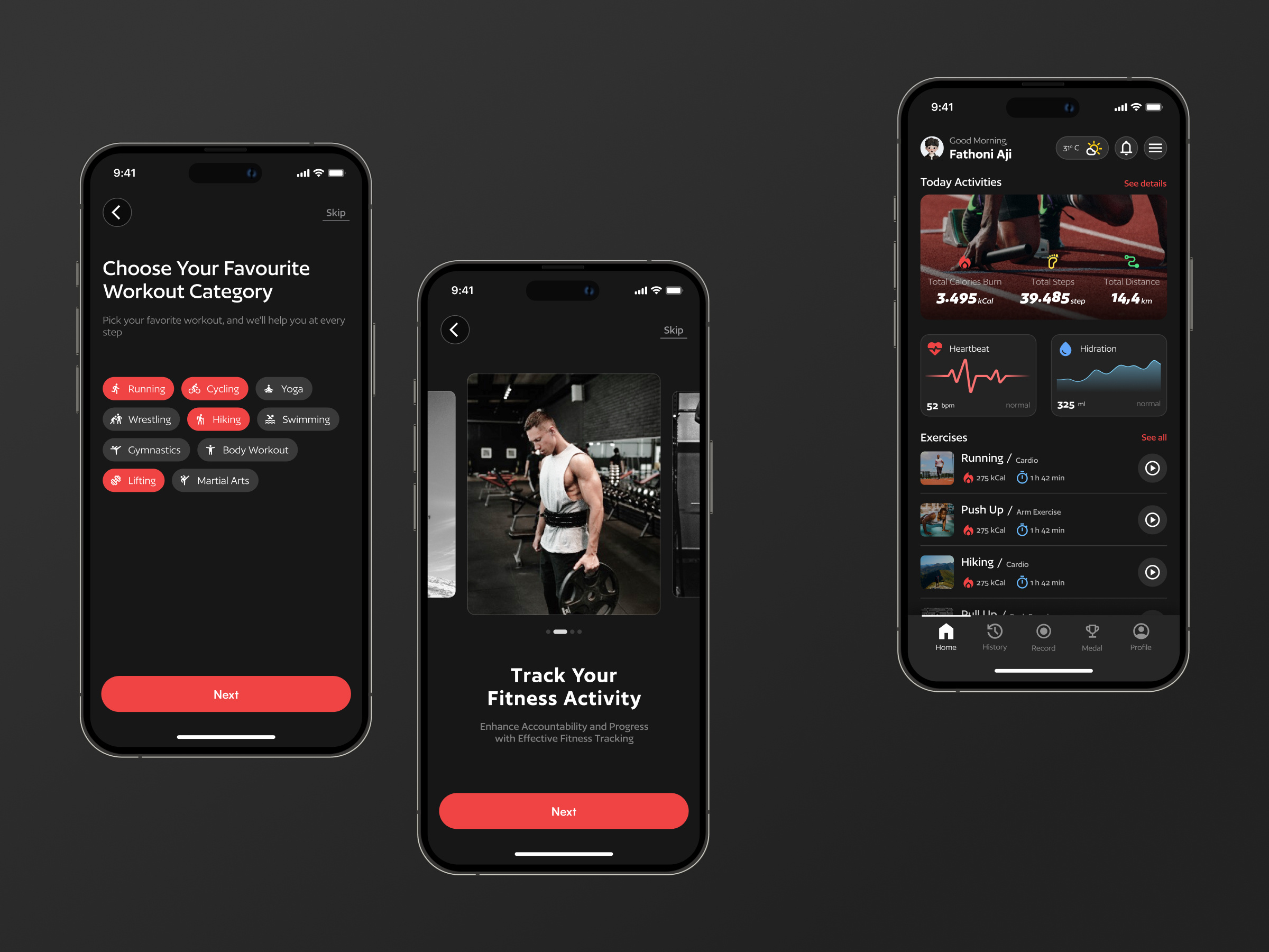 Fitness Tracker Mobile App by Andri Prasetia for SLAB Design Studio on ...