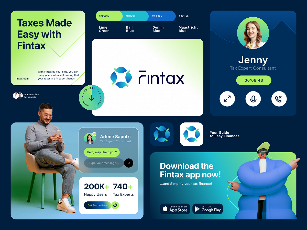 Fintax Branding: Simplifying Taxes for Everyone by SlabPixel Designer for SlabPixel on Dribbble