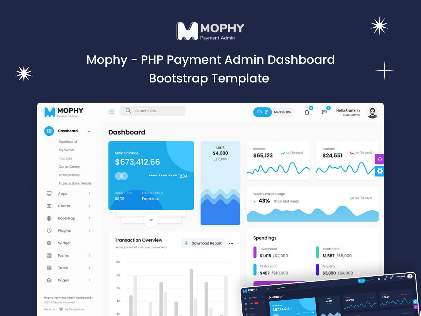 Mophy - PHP Payment Admin Dashboard Bootstrap Template by Rahul Dev Sharma on Dribbble