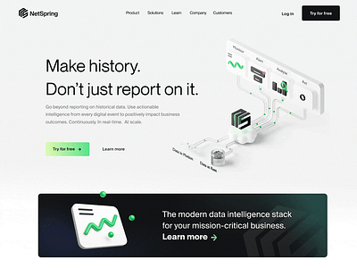 Data Analytics Website Landing page design by Baltic Modern on Dribbble
